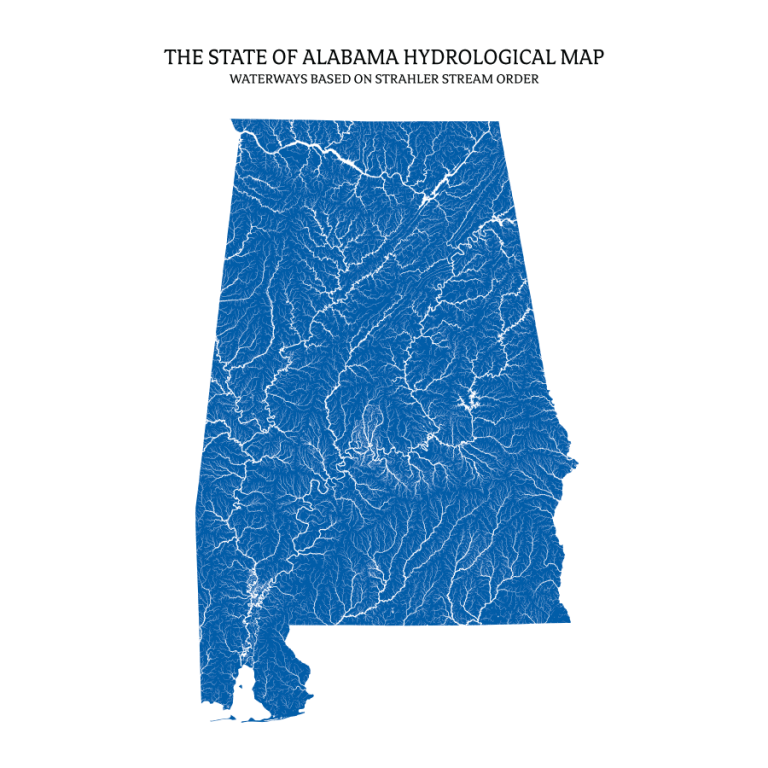 Alabama-Rivers & Lakes - US River Maps