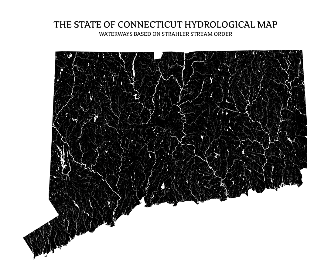 Connecticut- Rivers & Lakes Map - US River Maps