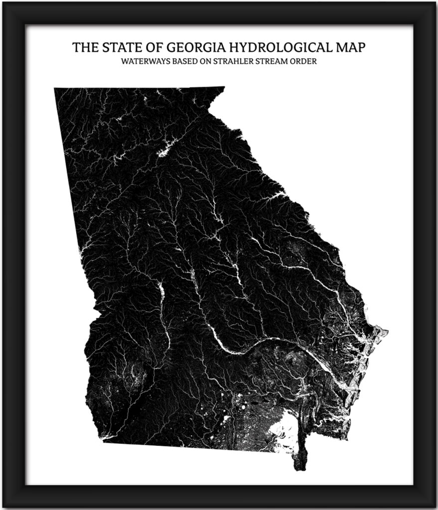 Georgia- Rivers & Lakes Map - US River Maps