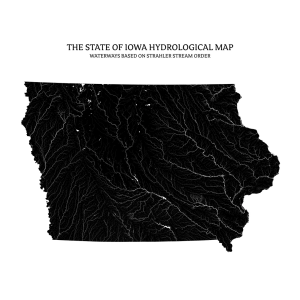 Iowa- Rivers & Lakes Map - US River Maps