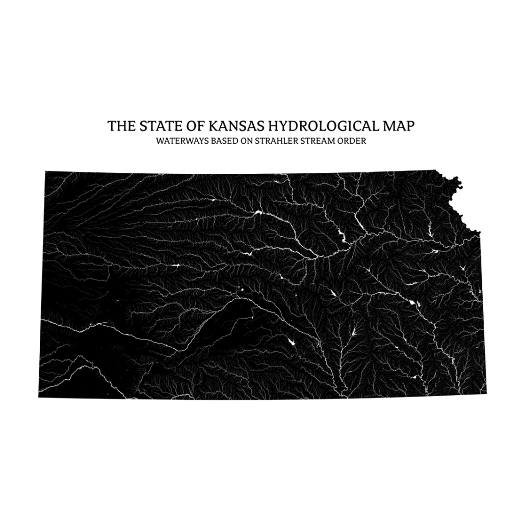 Kansas- Rivers & Lakes Map - US River Maps