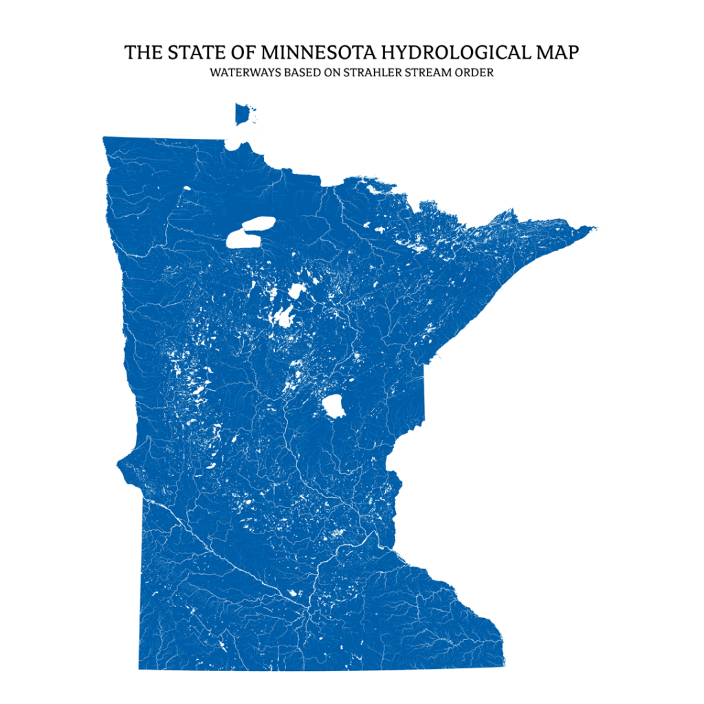 Minnesota - Rivers & Lakes Map - US River Maps