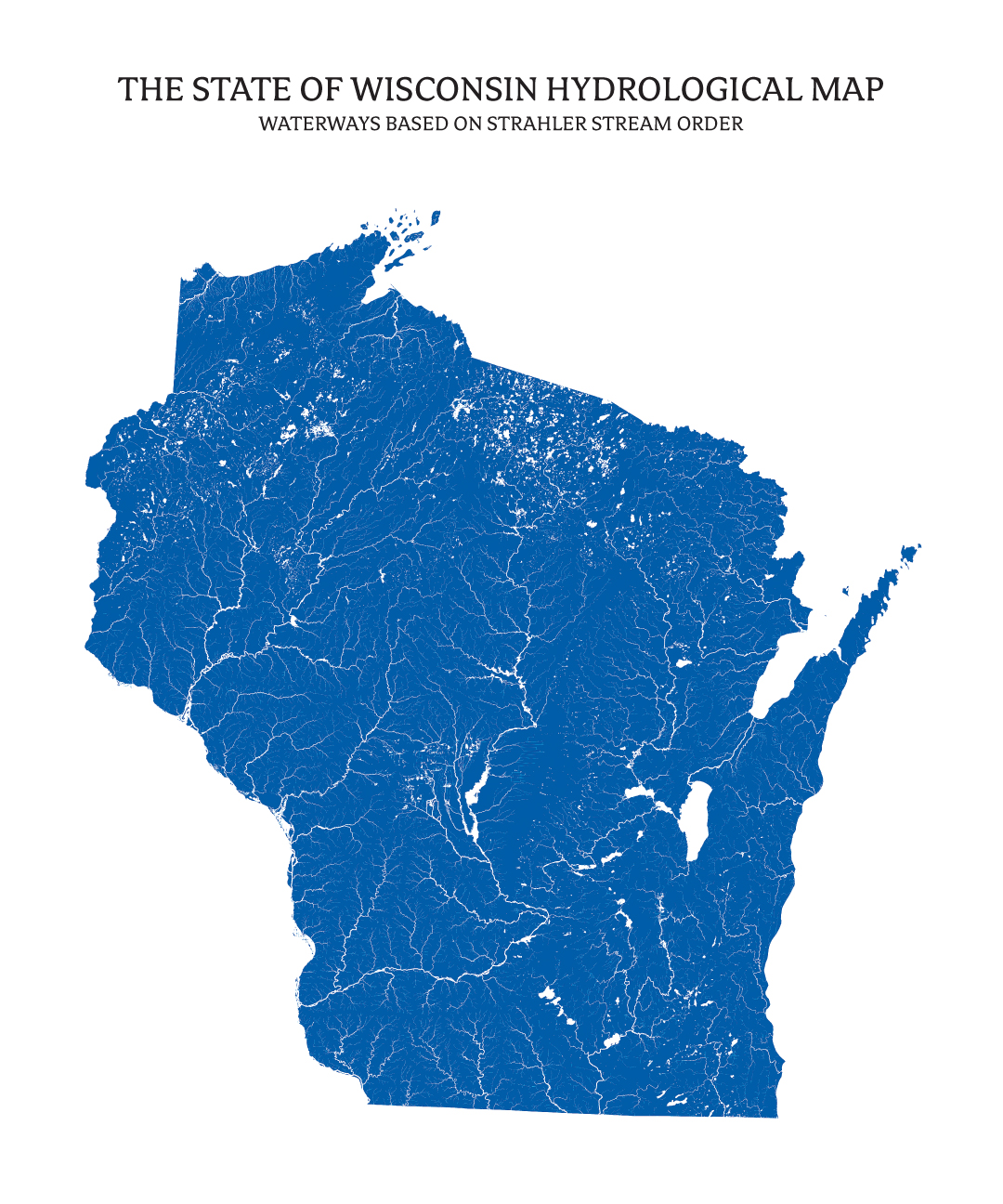 Wisconsin- Rivers & Lakes Map - US River Maps
