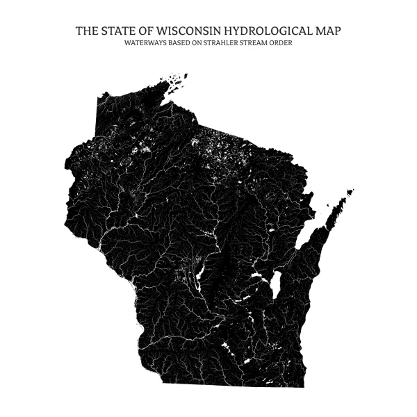 Wisconsin- Rivers & Lakes Map - US River Maps