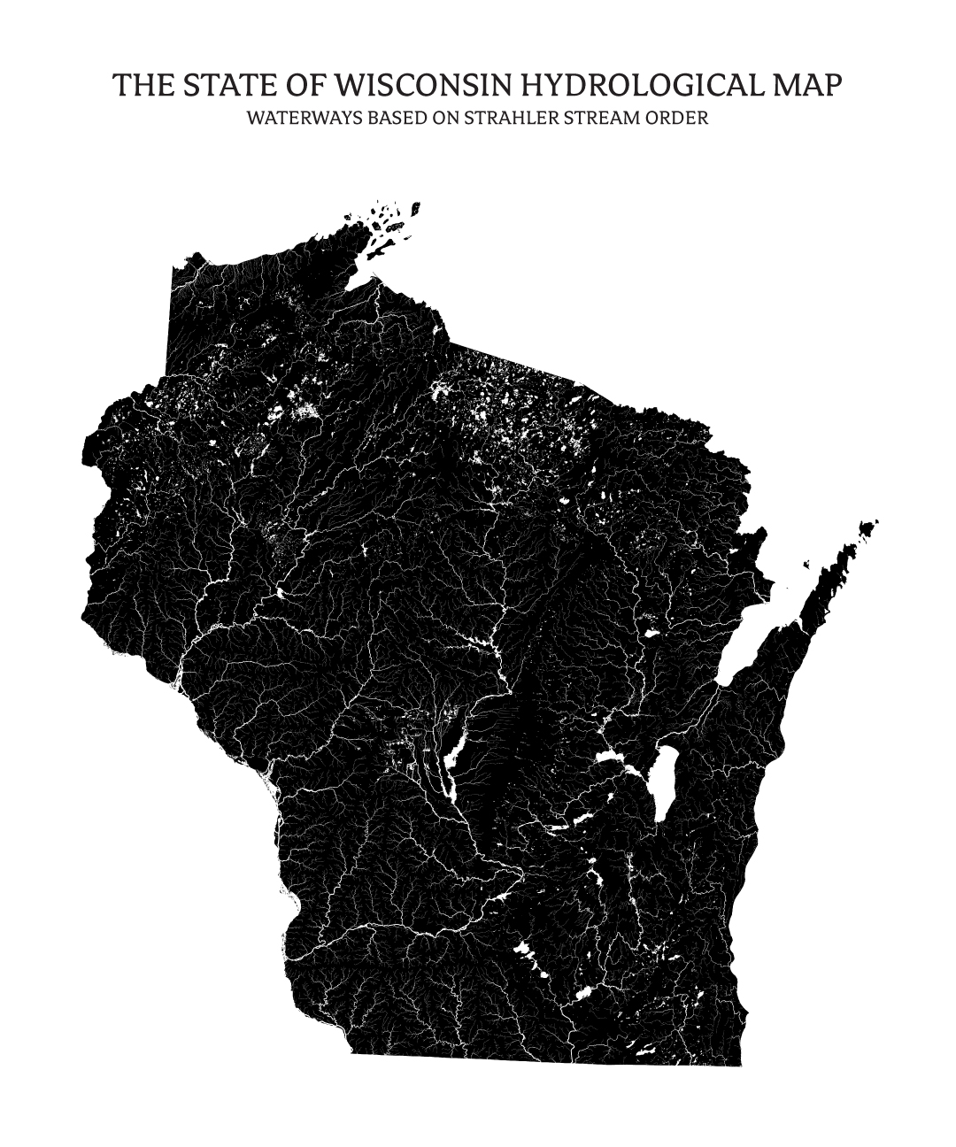 Wisconsin- Rivers & Lakes Map - US River Maps