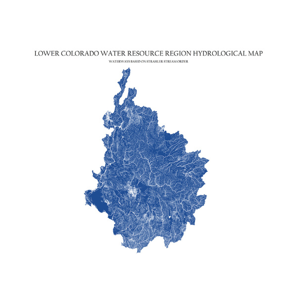 Lower Colorado Watershed Map - US River Maps
