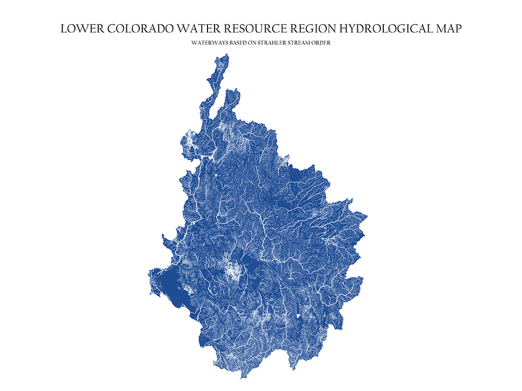 Lower Colorado Watershed Map - US River Maps