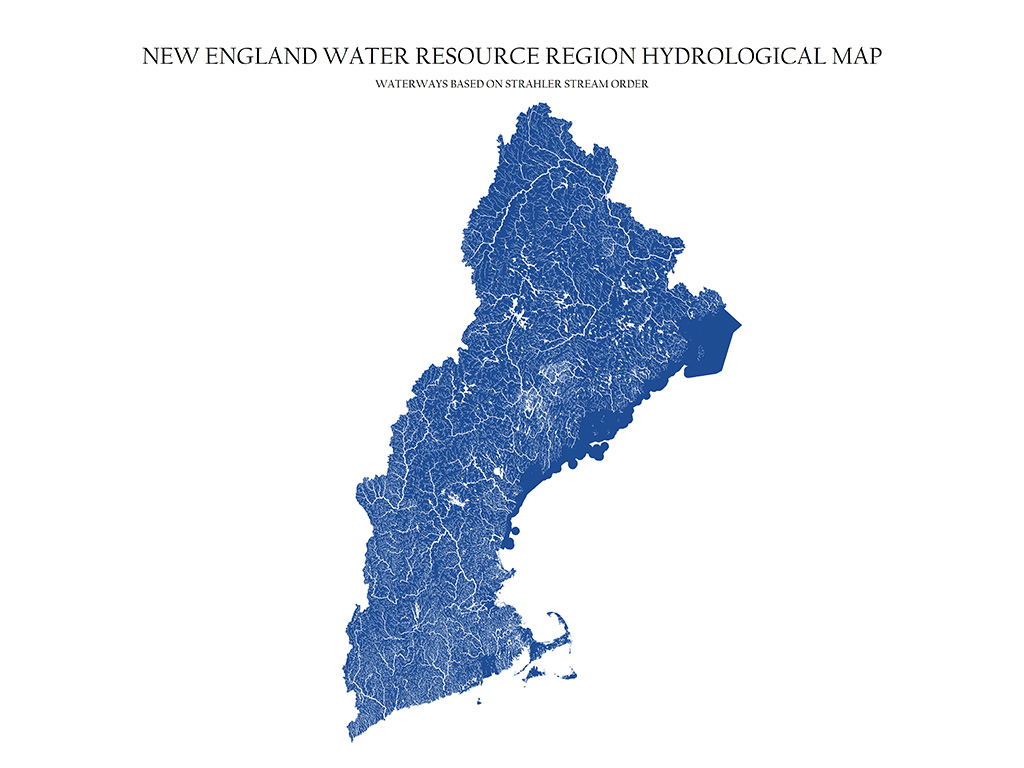 New England, Watershed Map - US River Maps