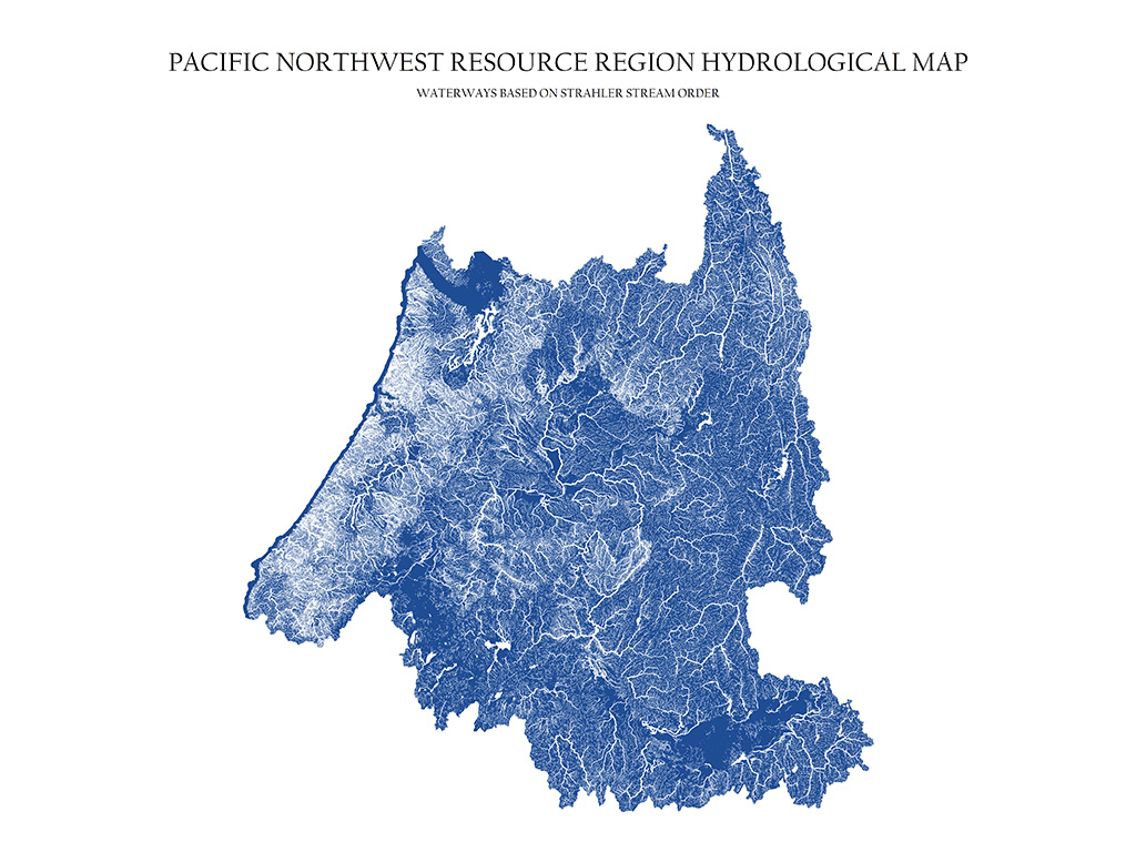 Pacific Northwest Watershed Map - US River Maps