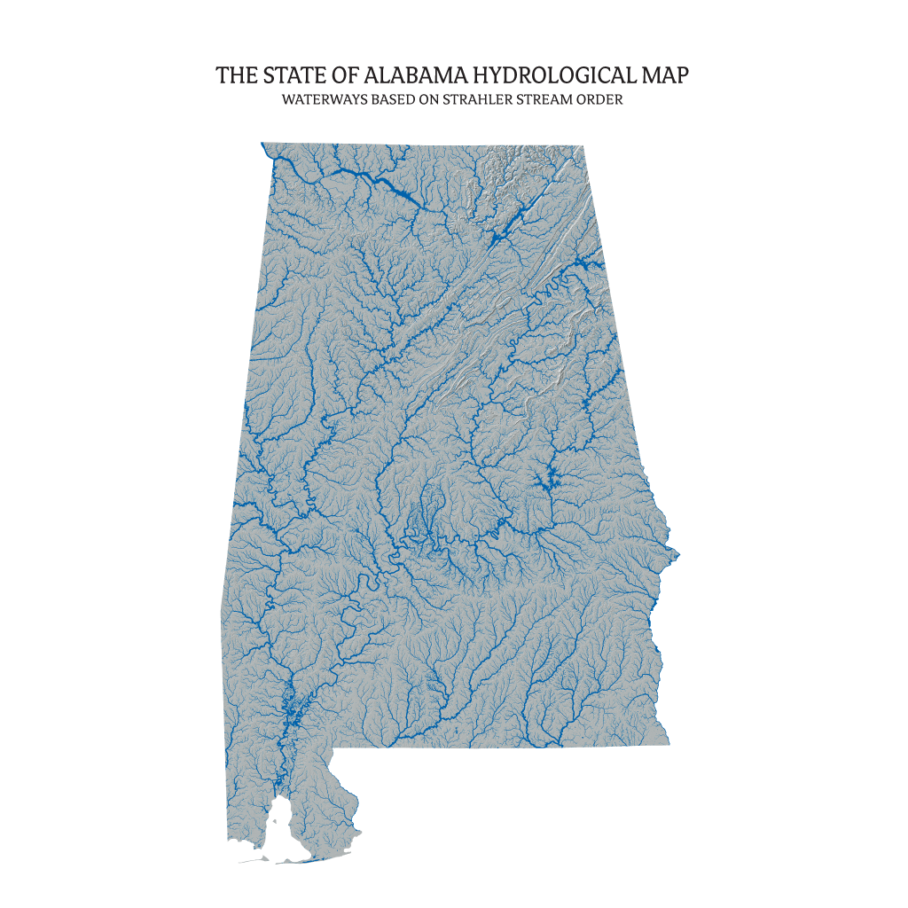 Alabama-Rivers & Lakes - US River Maps