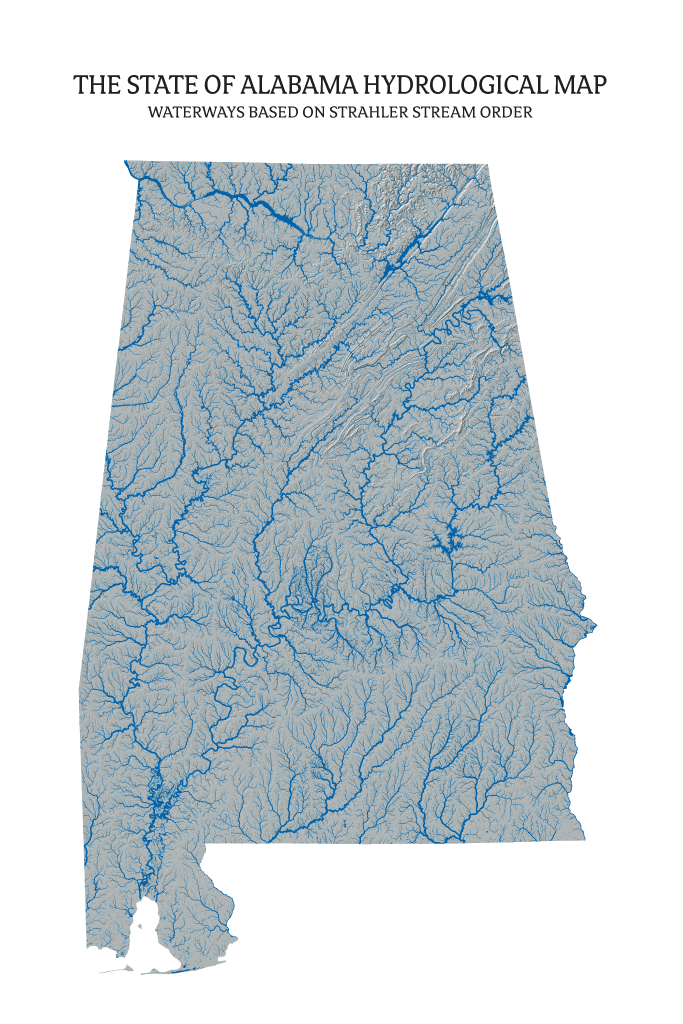 Alabama-Rivers & Lakes - US River Maps