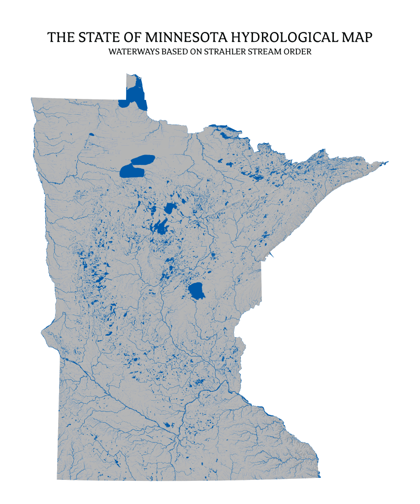Minnesota - Rivers & Lakes Map - US River Maps
