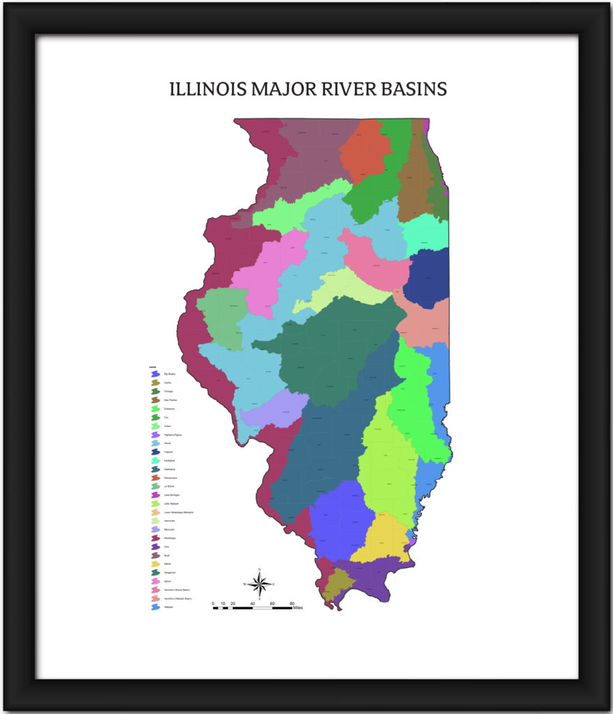 Illinois River Basins Us River Maps