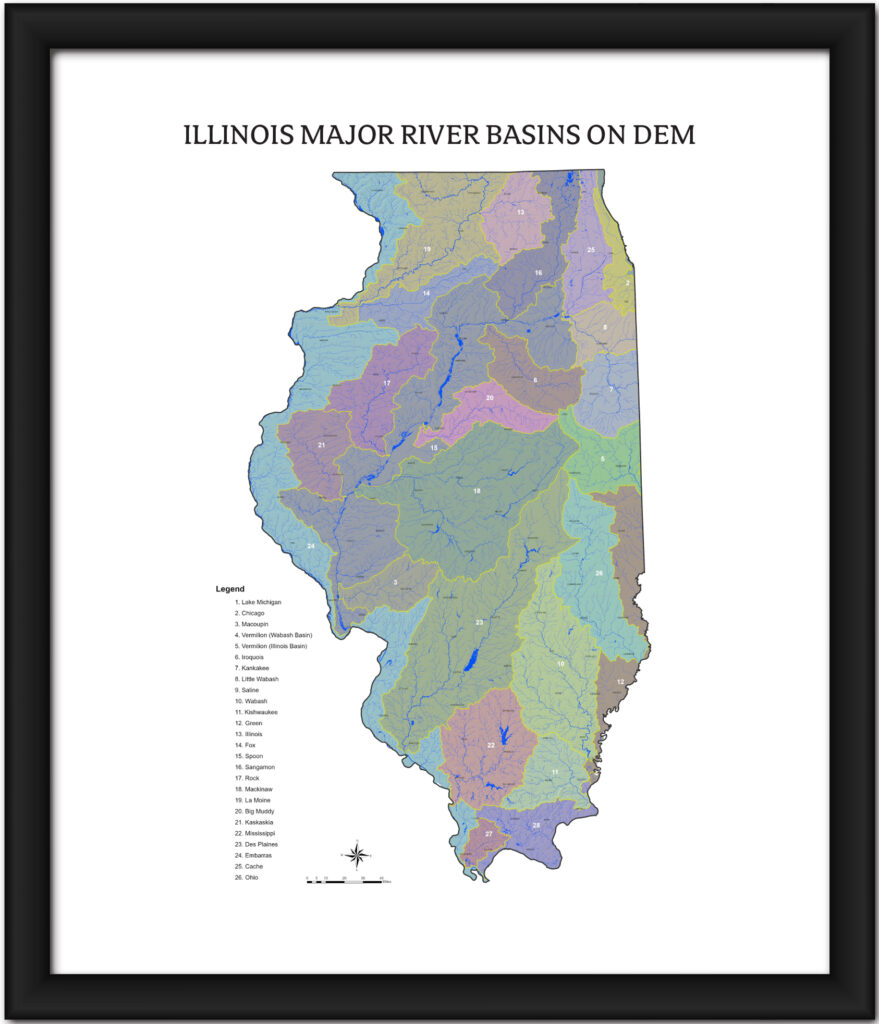 Illinois River Basins - US River Maps